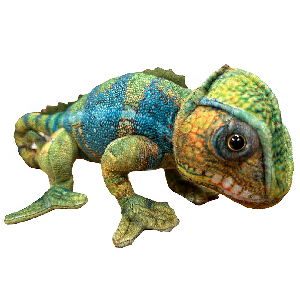 Chameleon Blue-Green Plush Reptile 12" Stuffed Animal – Tarantula Cribs